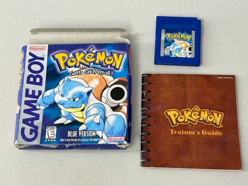 Pokemon Blue Version (Nintendo Game Boy) Complete -Box has Wear/Damage ...