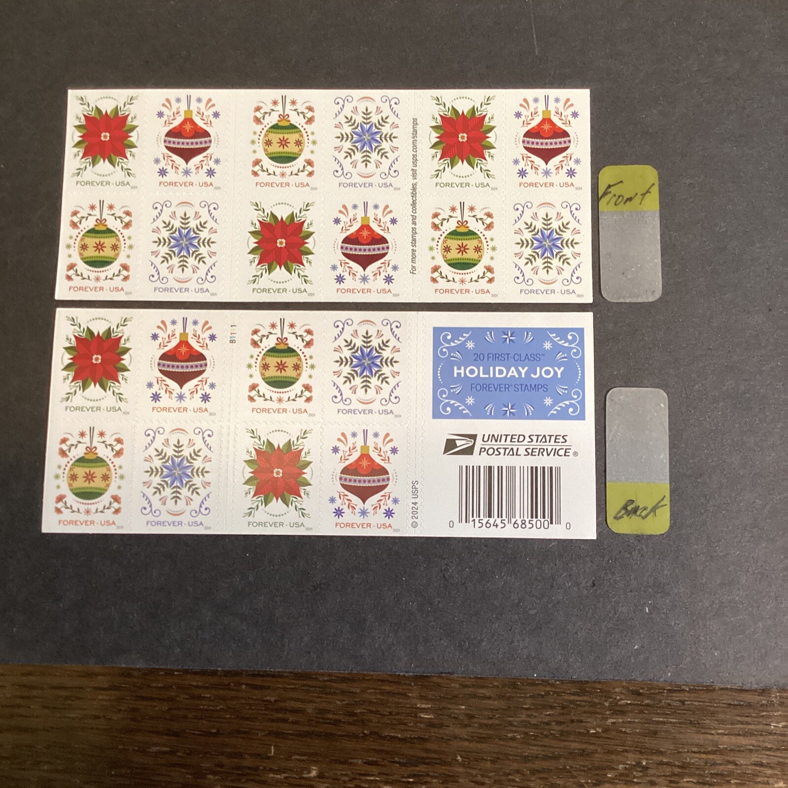 Scott#5941-44 Holiday Joy Forever Stamp Booklet Of 20 Stamps MNH-2024 ...