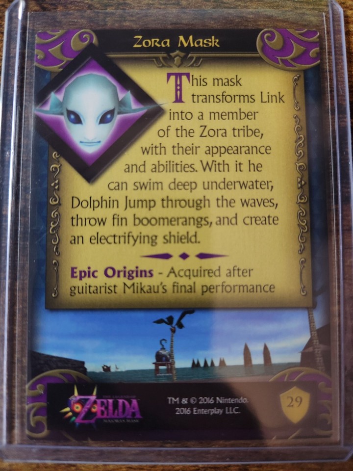 2016 Enterplay Legend of Zelda Zora Mask #29 Majora's Mask | eBay
