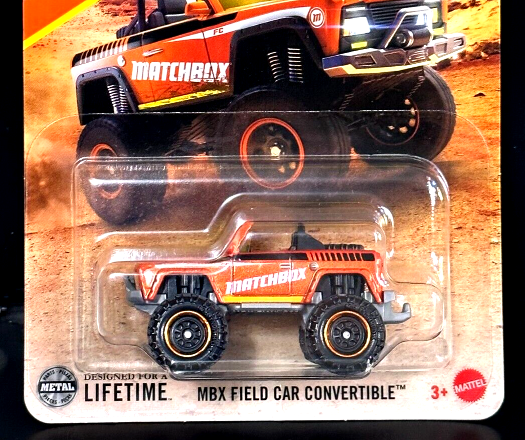 2025 MATCHBOX MBX FIELD CAR CONVERTIBLE BRONCO BAJA 4X4 ORANGE NEW ON ...