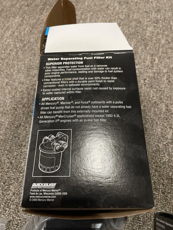 Quicksilver water separtor kit 802893Q4 mercury marine 350 5.7 V6 ...
