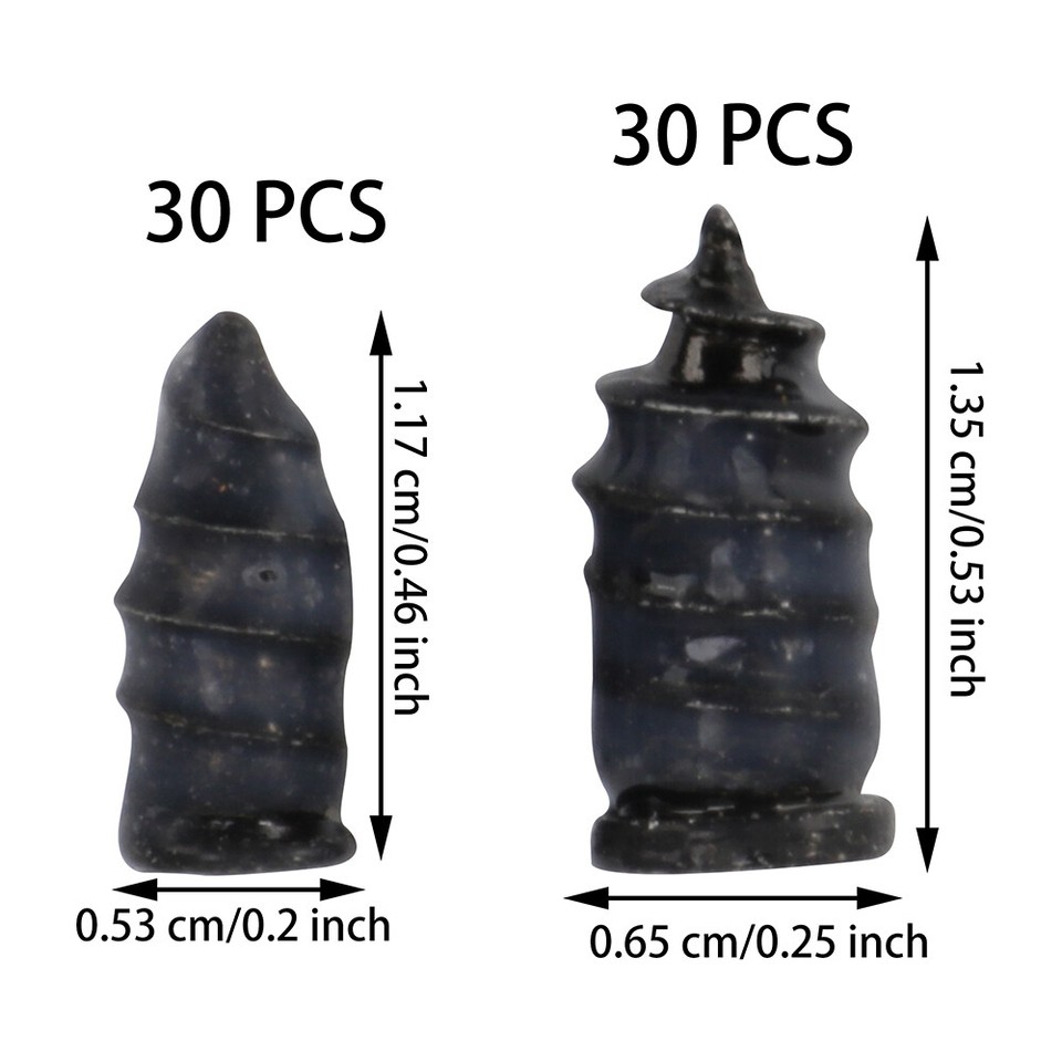 60pcs Tire Repair Rubber Nail Car Tire Repair Screw in Rubber Plug Nail ...