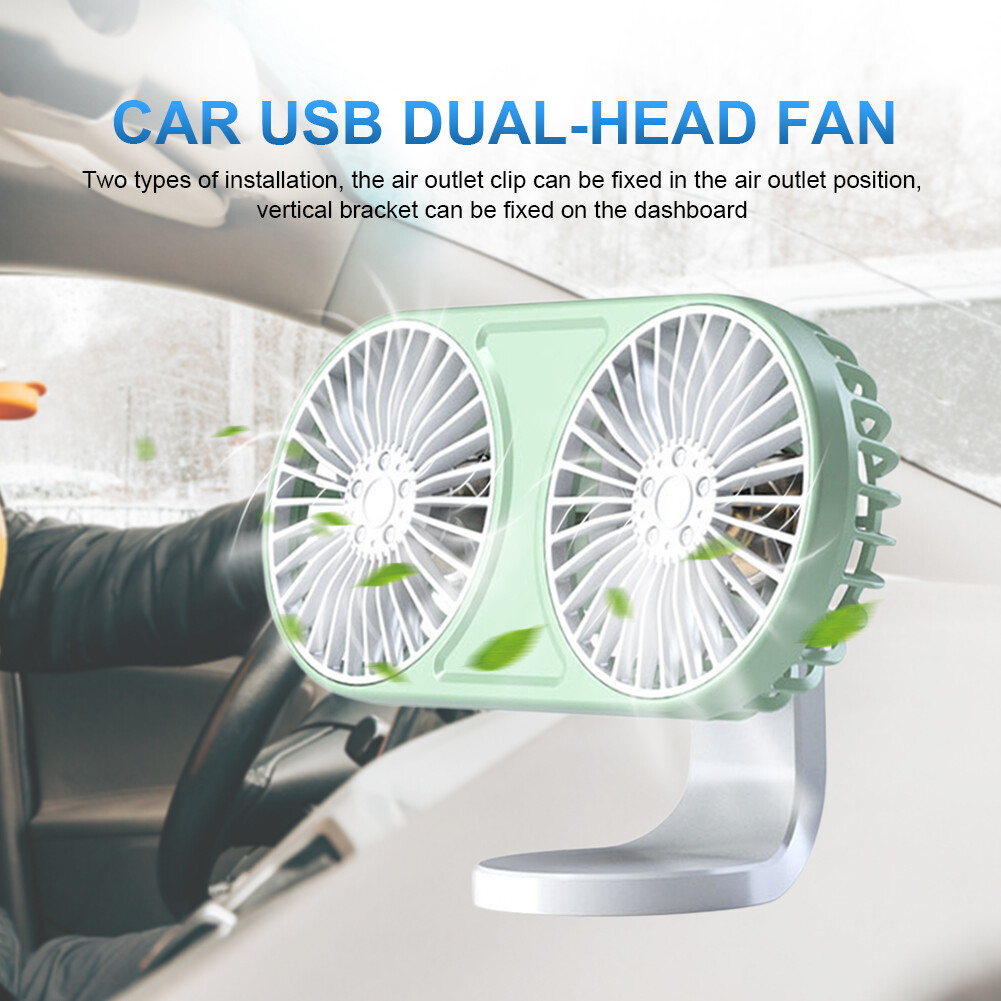 5V Auto Ventilation Fan 360 Degree Rotating USB Auto Electric Fan ...