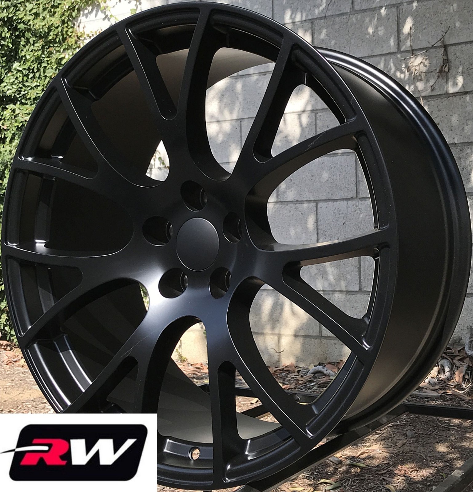 (4) 20 inch 20x9" fits Dodge Charger Hellcat style Wheels Satin Black ...