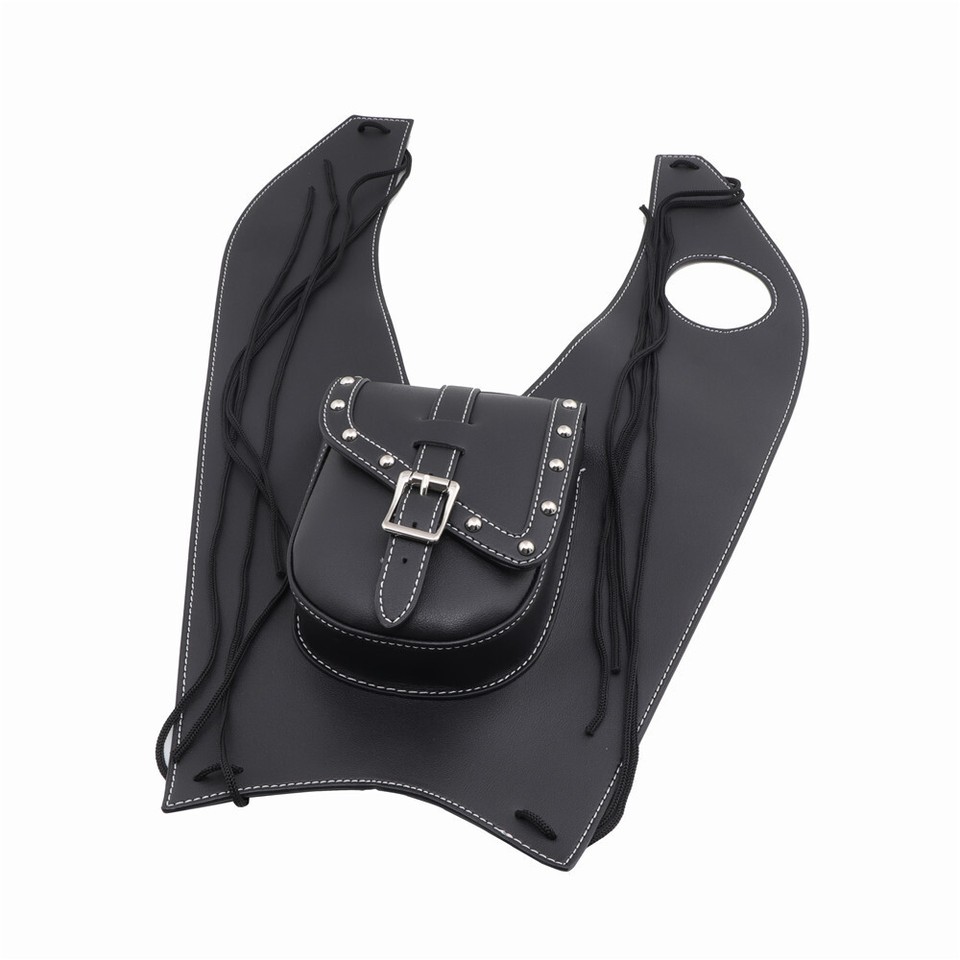 Black Artificial Leather Tank Cap Panel Cover Pad Bag For Suzuki ...