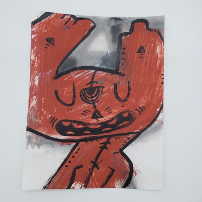 Rusty cat original Graffiti Cat painting on paper by NY graffiti artist ...