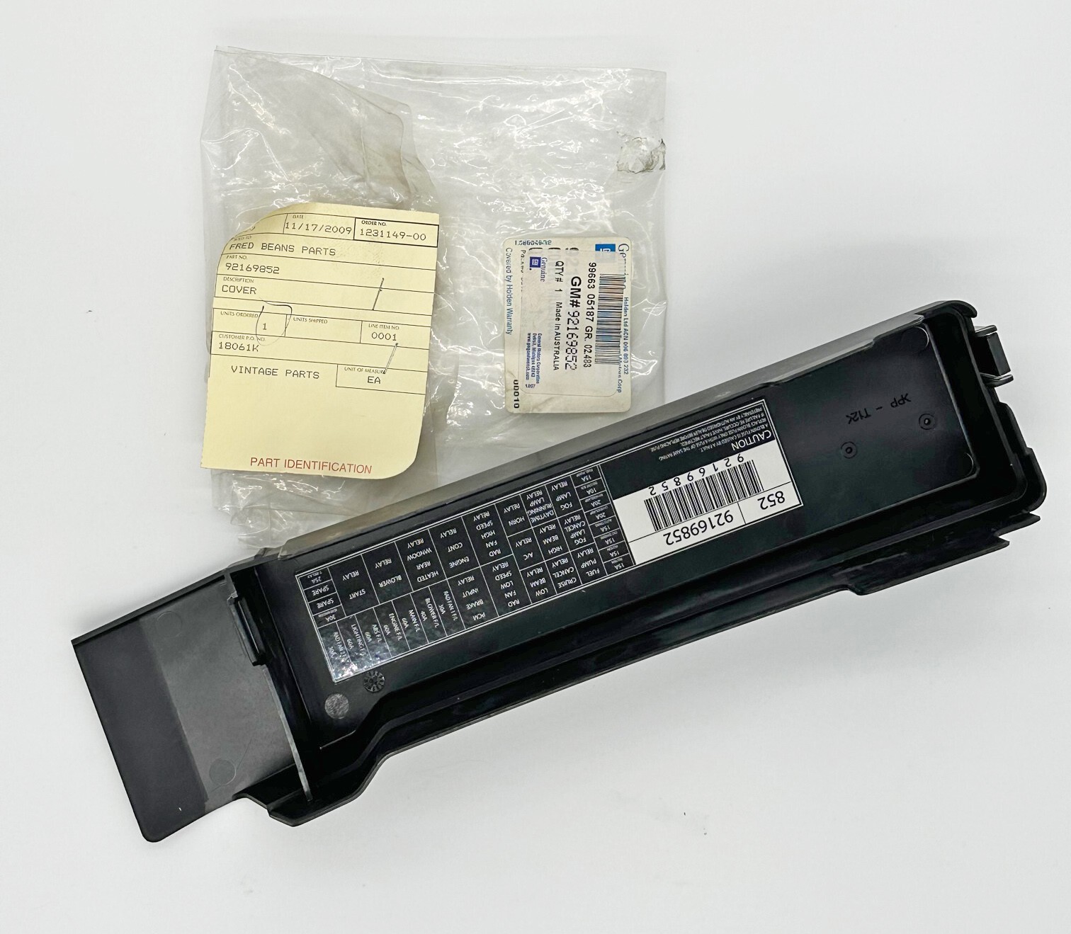 NOS 2004 PONTIAC GTO HOOD MULTI USE RELAY & FUSE BOX COVER LID 92169852 ...