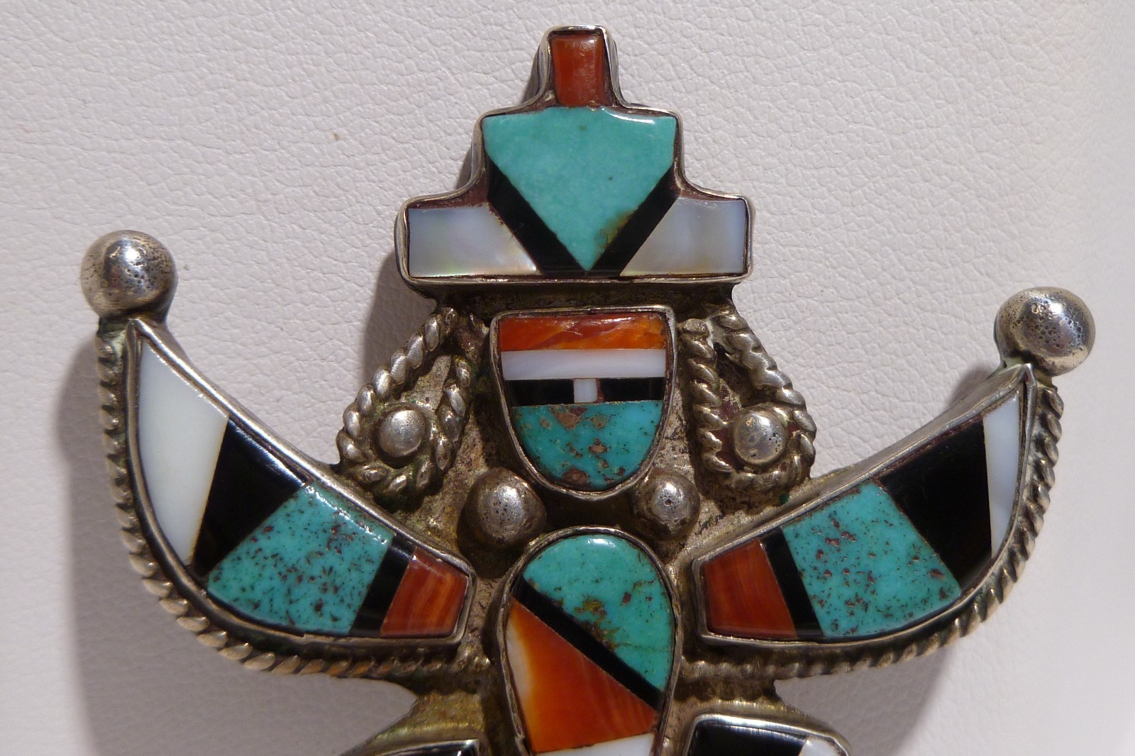 Lambert Homer KNIFEWING KACHINA Zuni God Inlay Sterli… - Gem