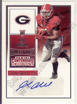 keith marshall rookie rc draft auto autograph georgia uga dawgs college ...
