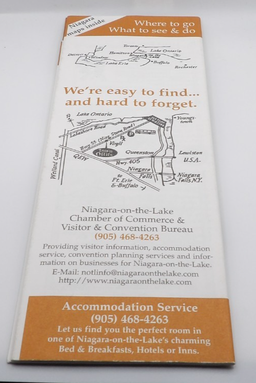 Vintage Welcome to Historic Niagara on the Lake Maps Brochure Pamphlet ...