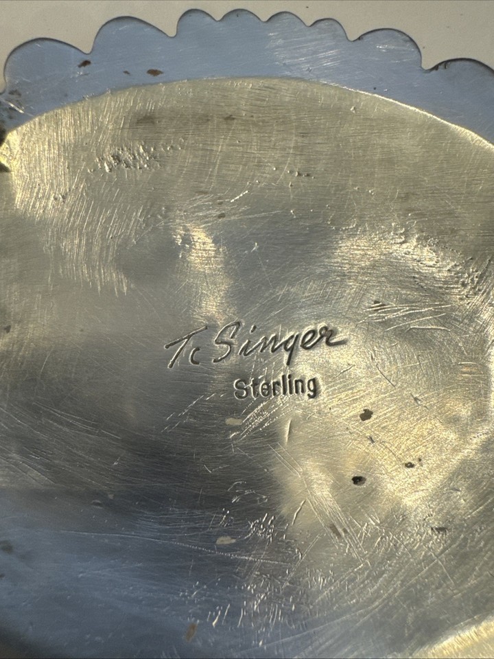 Tommy Singer Sterling Silver & Turquoise Belt Buckle Signed – Navajo ...