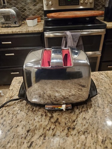 VINTAGE Sunbeam AT-W Chrome Toaster Radiant Control Auto Drop Tested | eBay