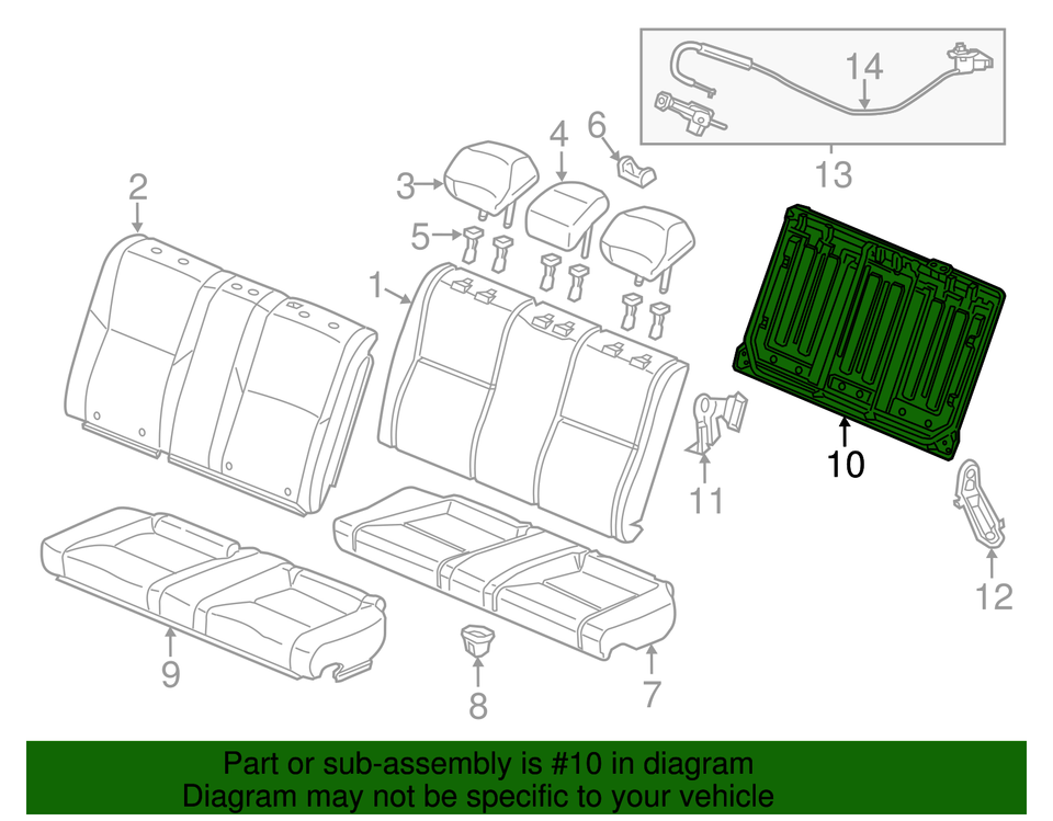 Genuine Honda Seat Back Frame 82126-TS8-A01 | eBay