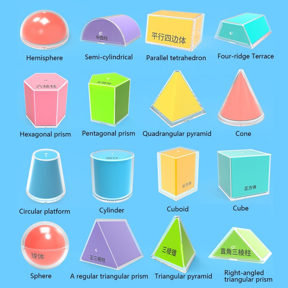 12/16/20 Piece Perspective Solid Geometry Demonstration Model | eBay ...