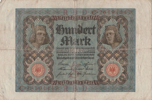 Reichsbanknote Hundert Mark Reichsbankdirektorium Berlin 1920 | eBay.de