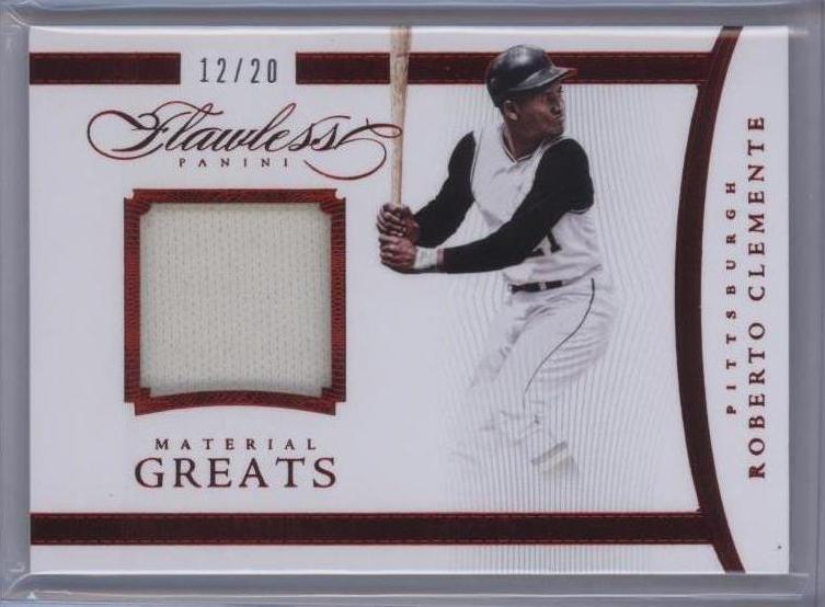 2016 Panini Flawless - Material Greats Roberto Clemente #16 Ruby /20 ...