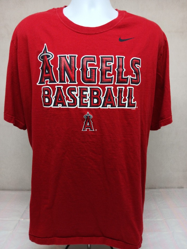 Nike Los Angeles Angels Shirt Adult 3XL Red Baseball MLB Outdoors Mens ...