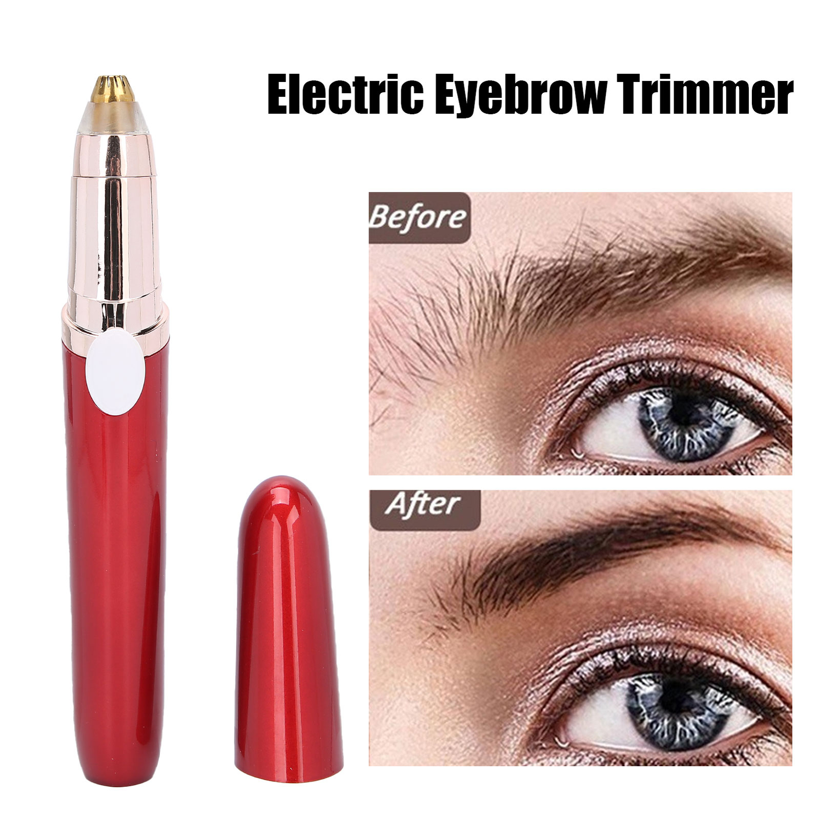 Battery Powered Eyebrow Trimmer Women Electric Face Eyebrow Hair ...