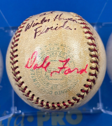 DALE FORD Signed Vintage Baseball * 1st M.L Game 1970 * Umped Many ...