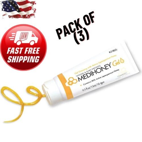 Derma Science MediHoney Wound Gel Burn Dressing Wound Care First Aid ...