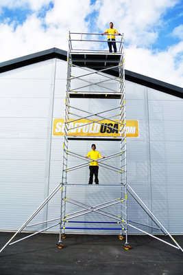 Scaffold USA 27 ft Double Wide Aluminum Mobile Scaffold Tower | eBay