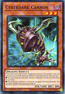 Cyberdark Cannon SDCS-EN016 Yu-Gi-Oh! Card NM 1st Edition | eBay