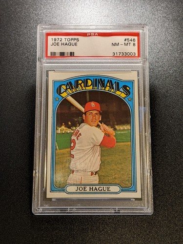 1972 Topps Joe Hague PSA 8 Near Mint Cardinals #546 Vintage Baseball ...