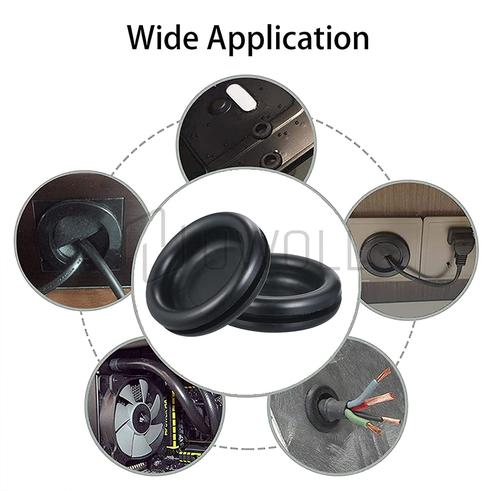 170 Rubber Grommet Firewall Hole Plug Electrical Wiring Gasket ...