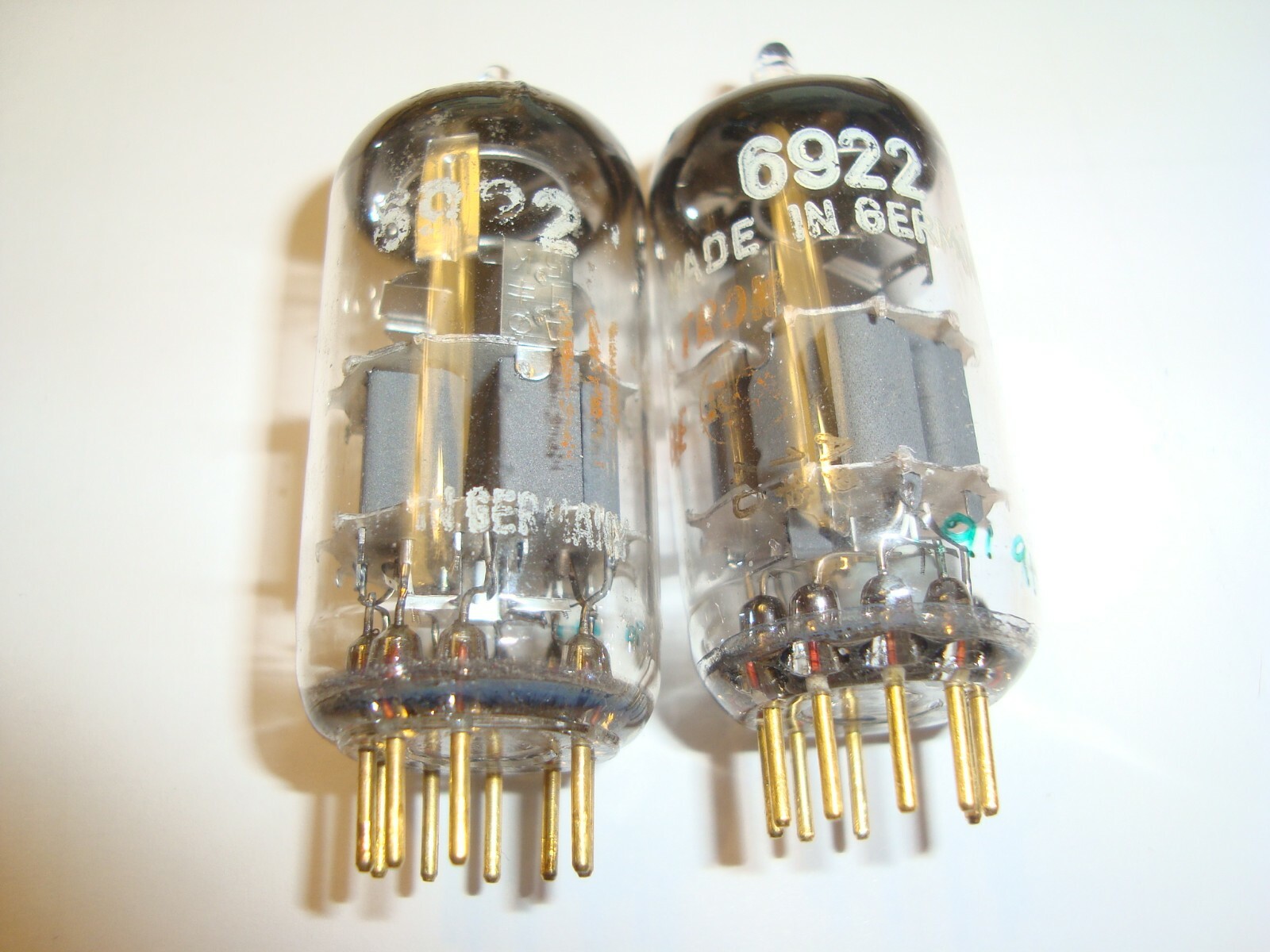 One Matched Pair of 6922, By Siemens of Germany, Gold Pin Tubes | eBay