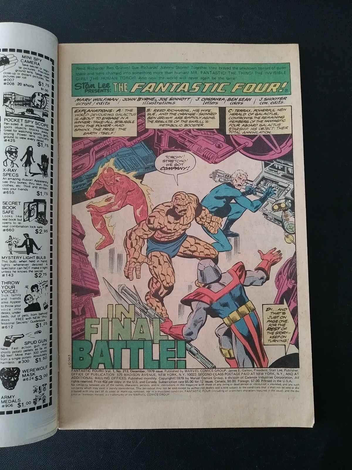 Fantastic Four #213 (1979) FN 3rd Terrax the Tamer "Galactus vs. The ...
