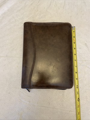 VTG Day-Timer Brown Leatherett Planner 7 Ring Binder Notebook Organizer ...