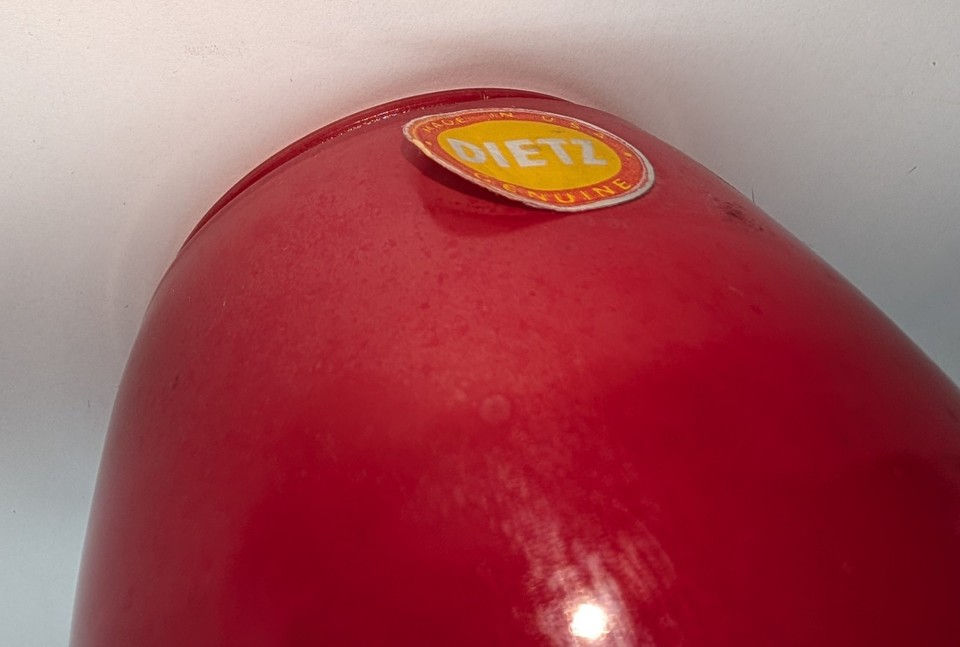 ANTIQUE NOS DIETZ Ceramic Coated Peep Hole Little Wizard Lantern Globe ...