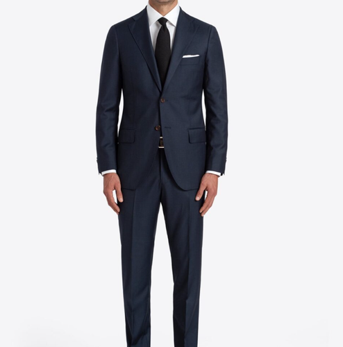 2024 CALVIN KLEIN Navy Blue Full Suit 40R Wool | eBay