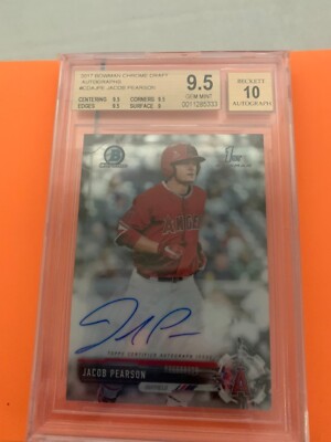 2017 BOWMAN CHROME DRAFT JACOB PEARSON BGS 9.5 AUTO 10 AUTOGRAPH | eBay