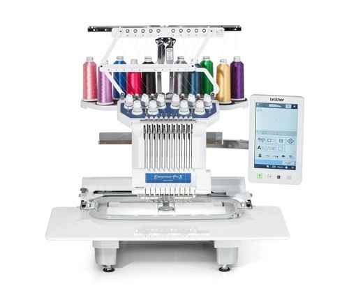 Brother PR1055X 10-Needle Embroidery Machine + PRCF3 Cap Frame | Pro ...