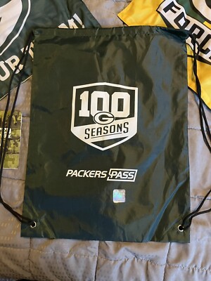 Green Bay Packers 100 Seasons Cinch Sac Backpack Packers Pass ...