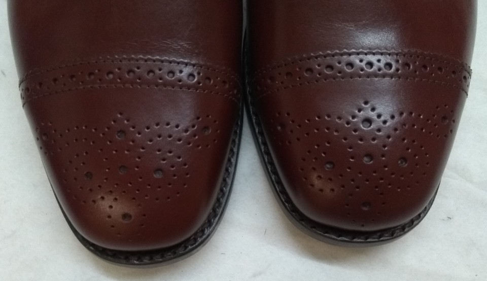 Sanders Guilford Shoes Brown Leather British Military Semi Brogues ...