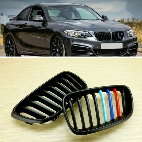 Matte Black + ///M-Color Fit For BMW 2-Series F22 F23 F87 P Type Front ...