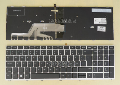 for HP ProBook 650 G4 650 G5 Keyboard Backlit No pointer Norwegian ...