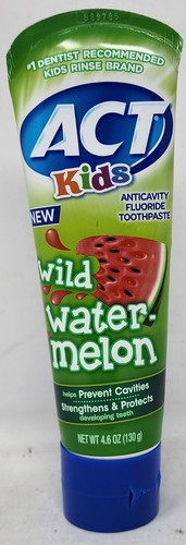 ACT Kids Anticavity Fluoride Toothpaste 4.6 Oz. Wild Watermelon NWT | eBay
