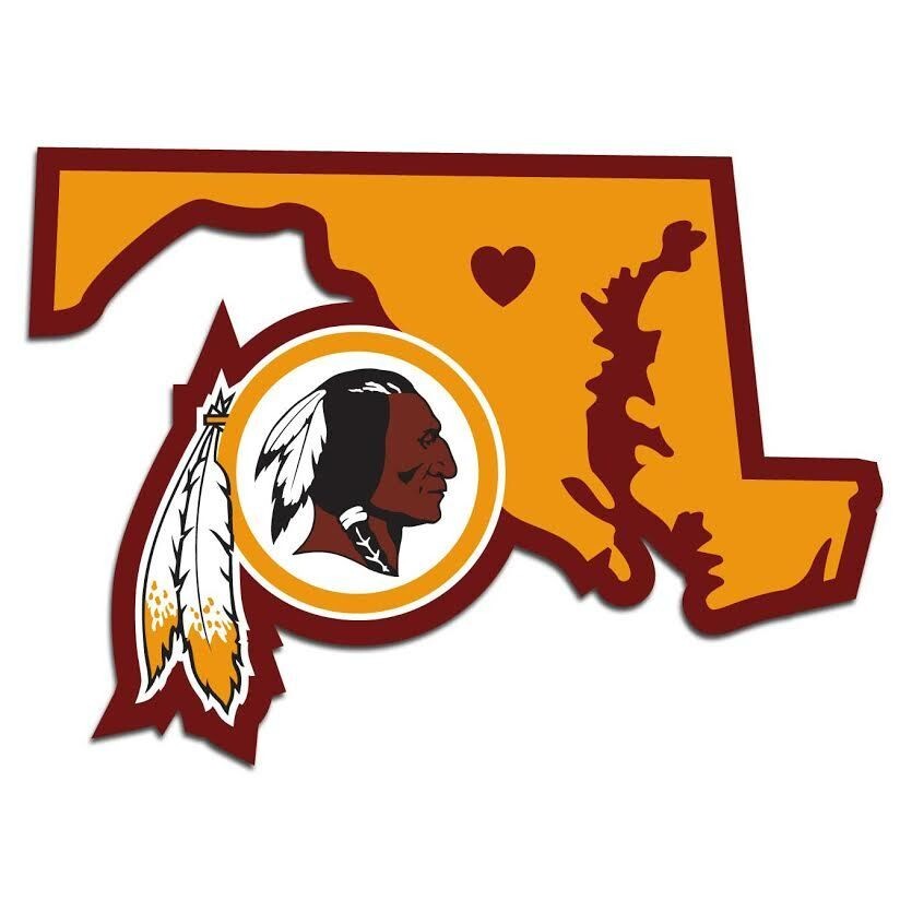 Washington Redskins Vinyl Home State Pride Decal [NEW] NFL Auto Car ...