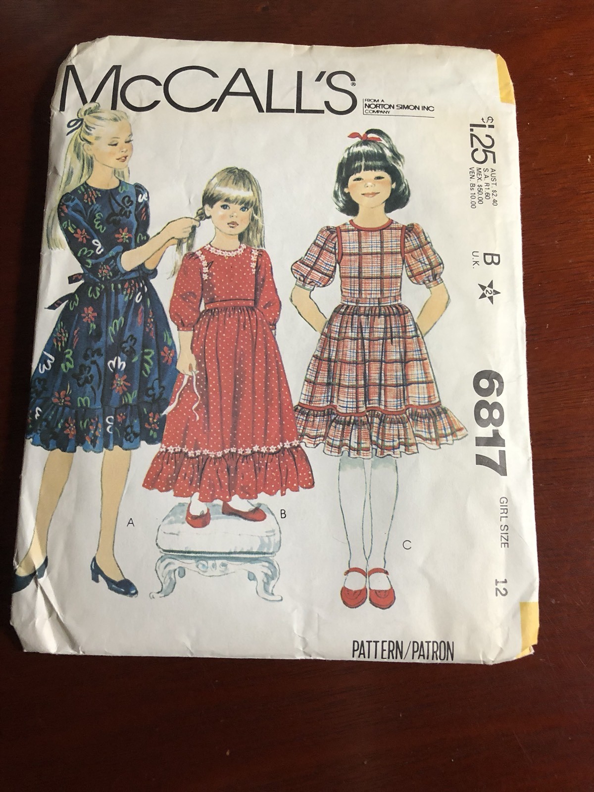 Sewing Patterns 1970’s McCalls Number 6817 Size 12 Year 1979 Dresses 3 ...