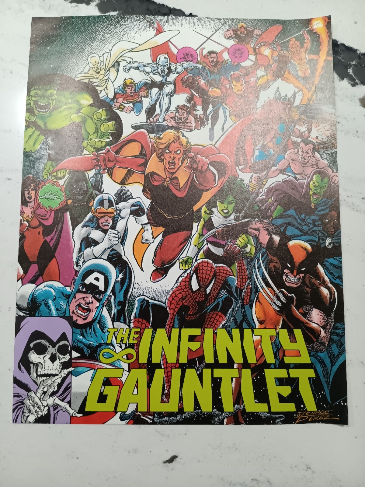 Infinity Gauntlet Promo Mini Poster 11x9 (1991) George Perez T101 | eBay