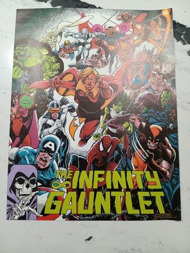 Infinity Gauntlet Promo Mini Poster 11x9 (1991) George Perez T101 | eBay