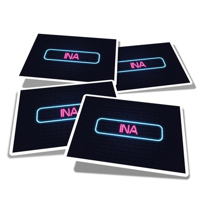4x Vinyl Stickers Neon Sign Design Ina City Japan #351239 | eBay
