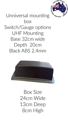 Universal Mounting Box UHF, Switch, Gauge, Scan Gauge, GPS, Reversing ...