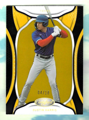 DUSTIN HARRIS 2023 PANINI CERTIFIED GOLD SP ROOKIE RC CARD #D /10 MLB ...