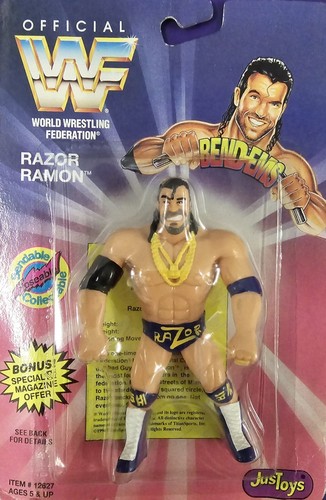 WWF WWE Bend Ems Razor Ramon Scott Hall JusToys TitanSports 1994 Figure ...