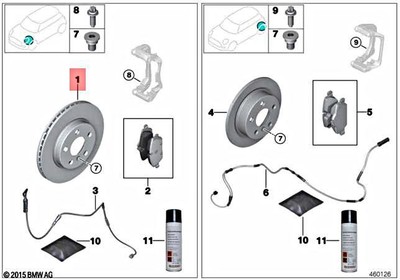 Genuine BMW X3 G01 G02 BRAKE DISC LIGHTWEIGHT VENTILATED 330X24 ...