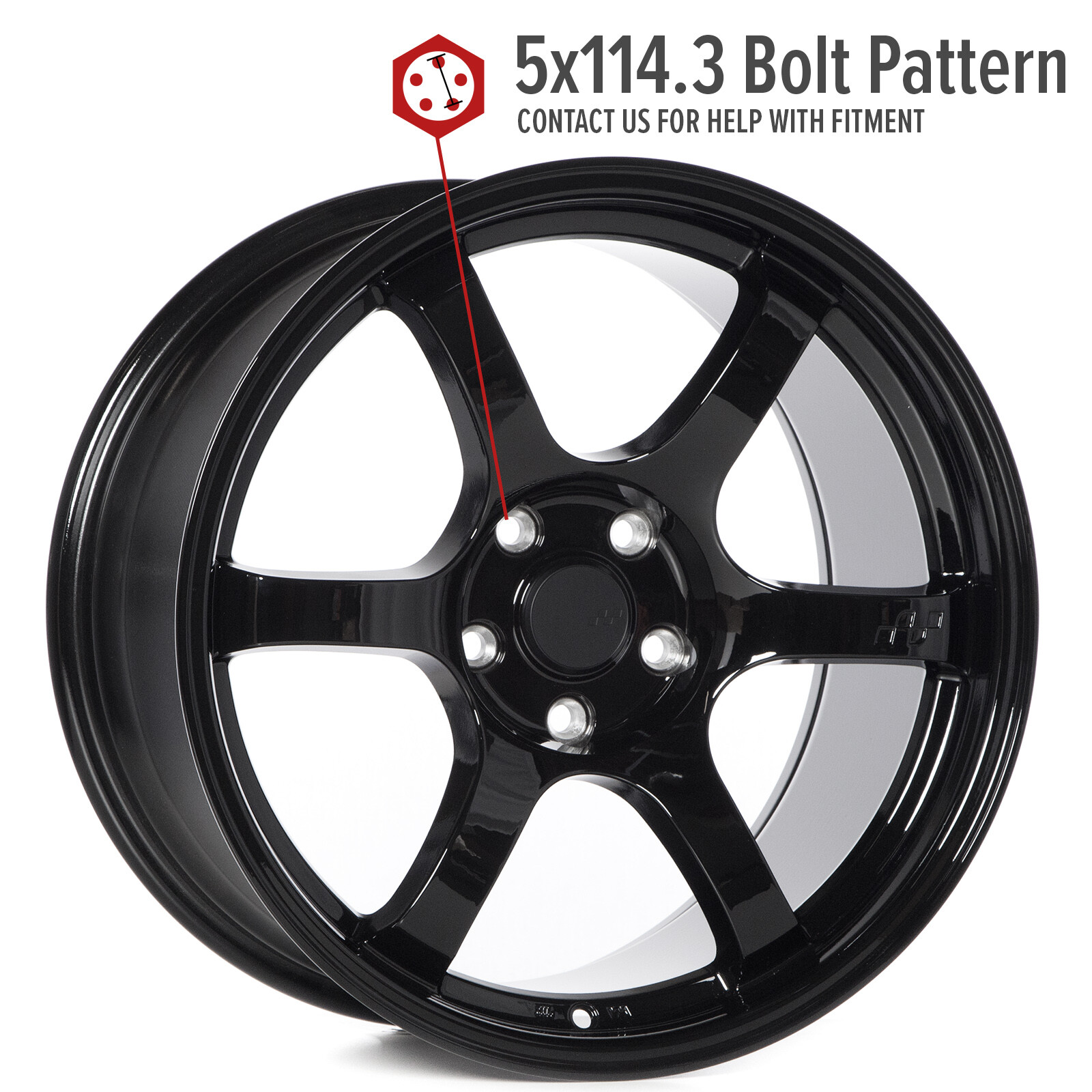CIRCUIT CSF1 18x9.5 5x114.3 +38 GLOSS BLACK 57DR WHEEL FITS WRX STI ...